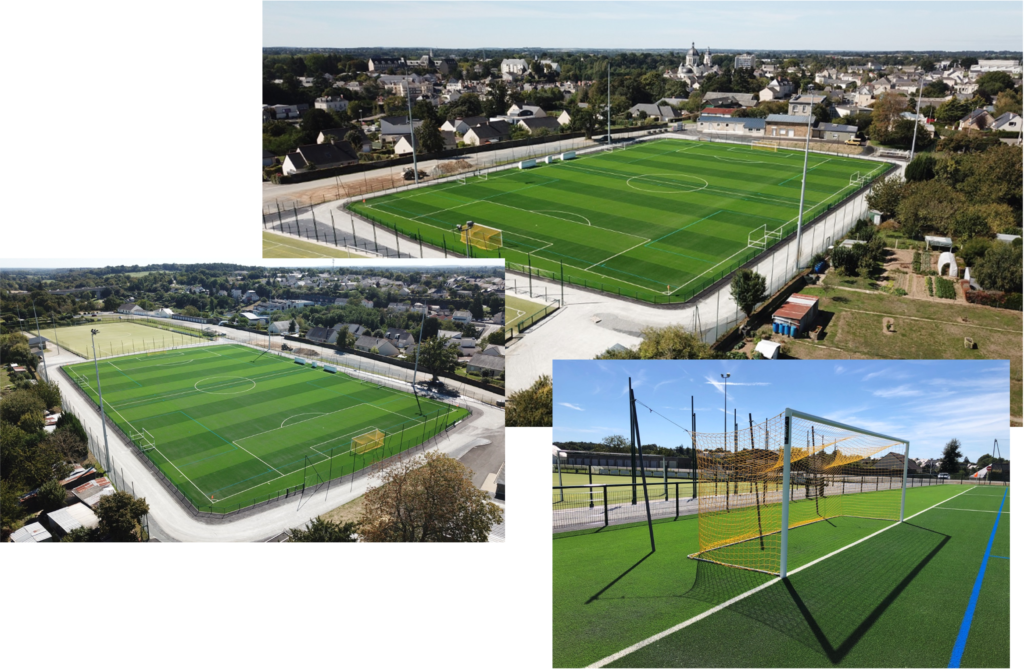 Création d'un terrain de football en gazon synthétique - Sport Initiatives